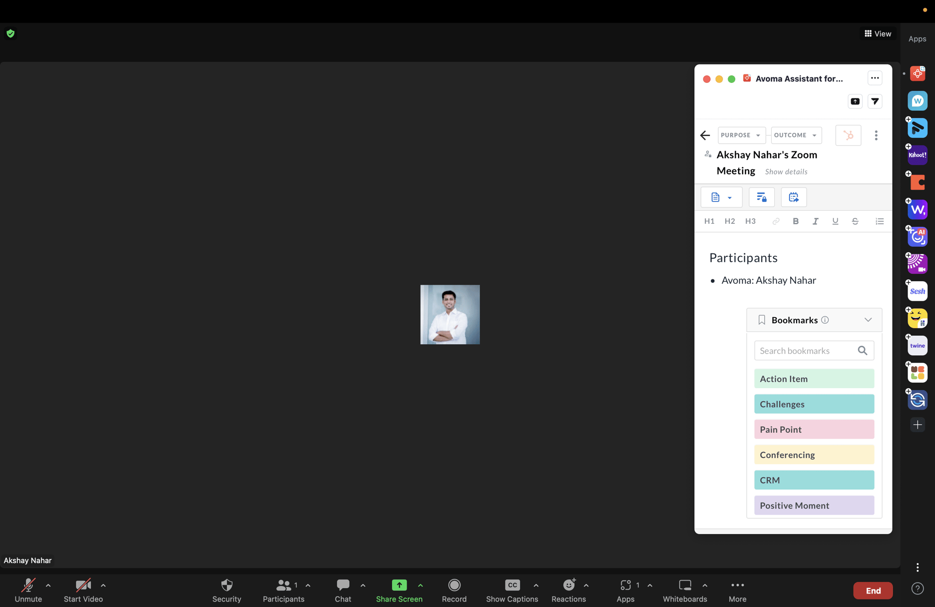 Avoma Integration with Zoom